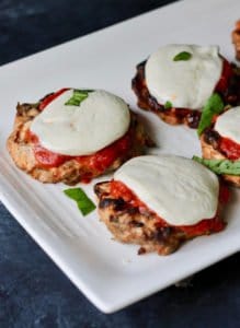 Chicken Parmesan Burgers - Organize Yourself Skinny