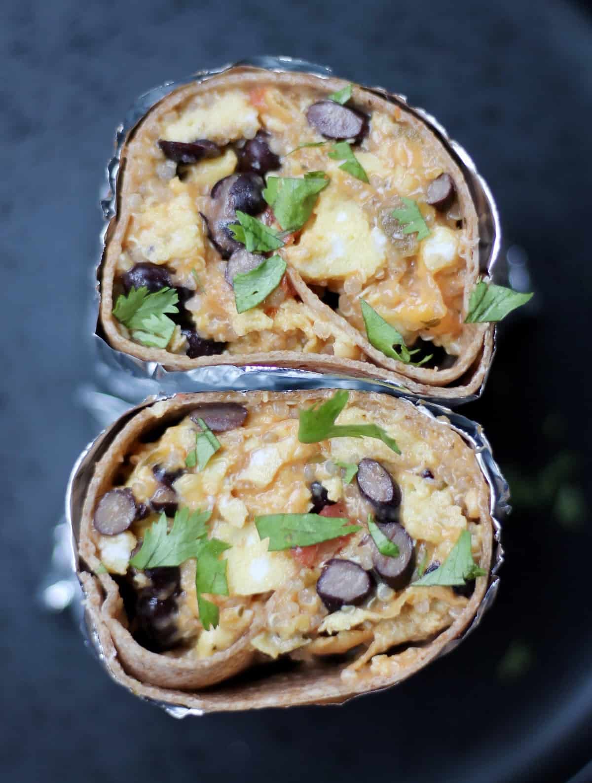 Vegetarian Breakfast Burrito - Organize Yourself Skinny