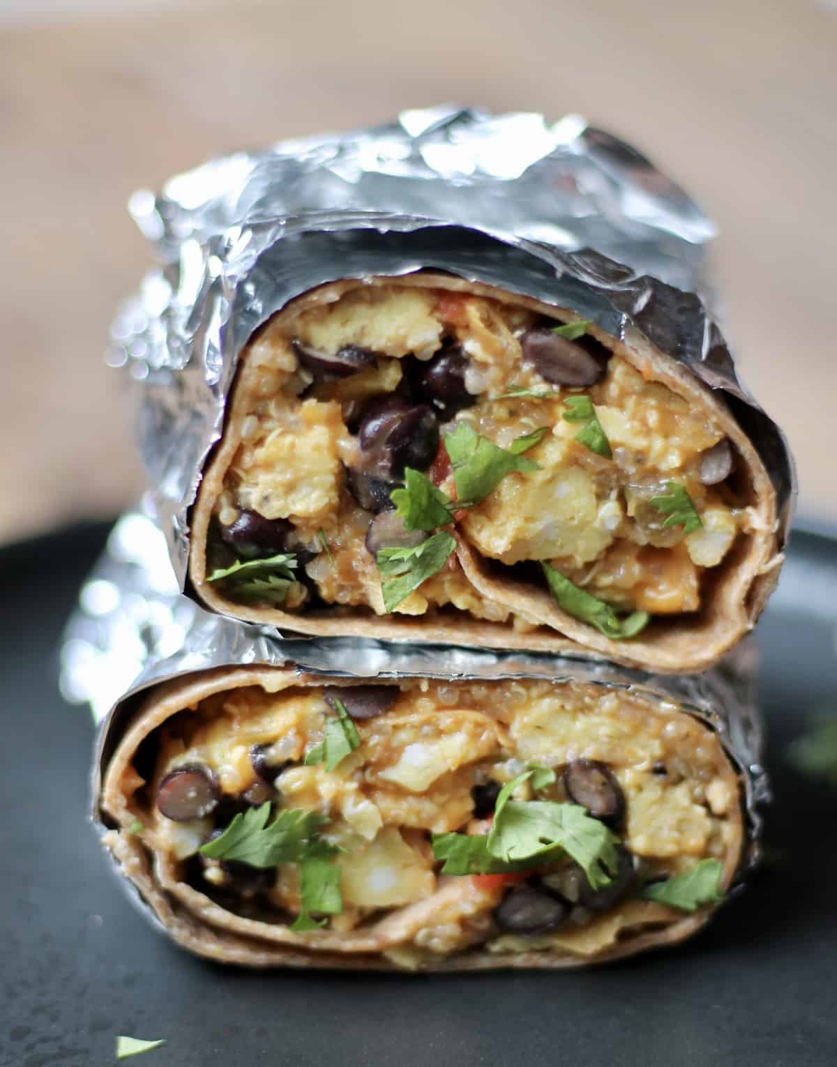 Vegetarian Breakfast Burrito - Organize Yourself Skinny
